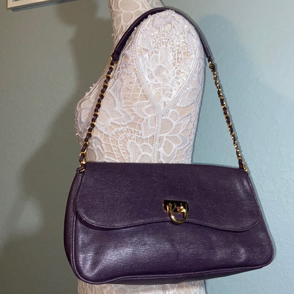 Lord & Taylor | Bags | Vintage Lord Taylor Shoulder Snake Embossed Bag ...